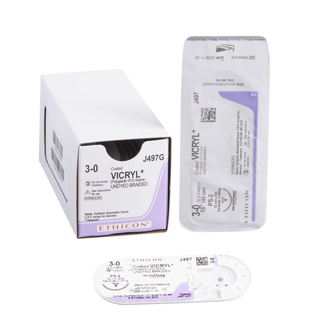 Absorbable Suture with Needle Coated Vicryl™ Polyglactin 910 PS-2 3/8 ...