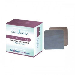 Safe N Simple Silver Foam Dressing Simpurity™ 4 X 5 Inch Rectangle Ste ...