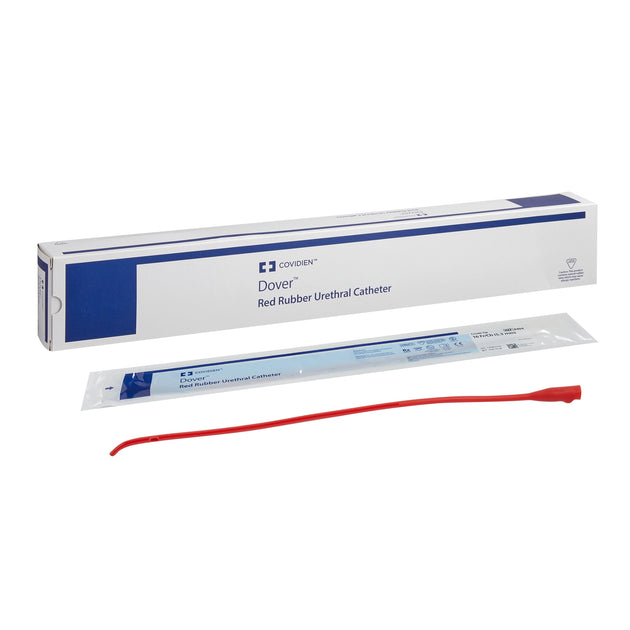 Cardinal Urethral Catheter Dover™ Coude Tip Hydrophilic Coated Red Rub ...