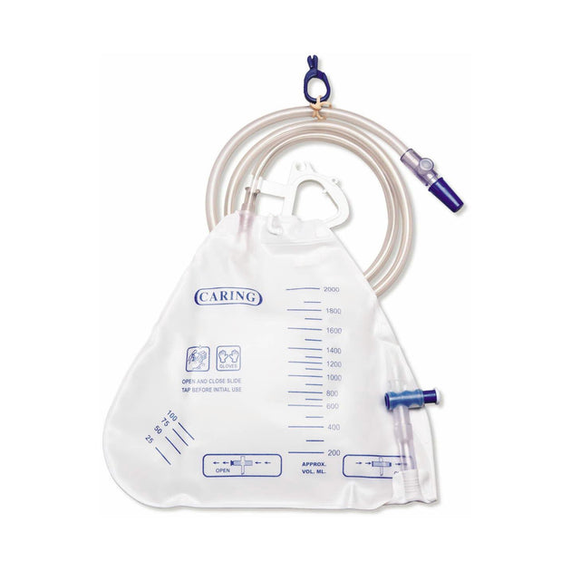 Medline Urinary Drain Bag Anti-Reflux Valve Sterile 2,000 mL Vinyl #DY ...