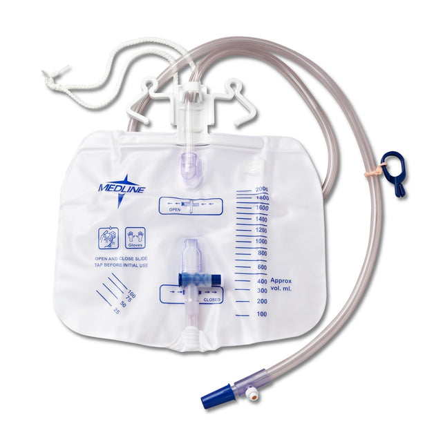 Medline Urinary Drain Bag Anti-Reflux Valve Sterile 2,000 mL Vinyl #DY ...