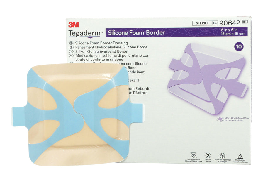 Solventum Corporation Foam Dressing 3M™ Tegaderm™ 6 X 6 Inch With Bord ...