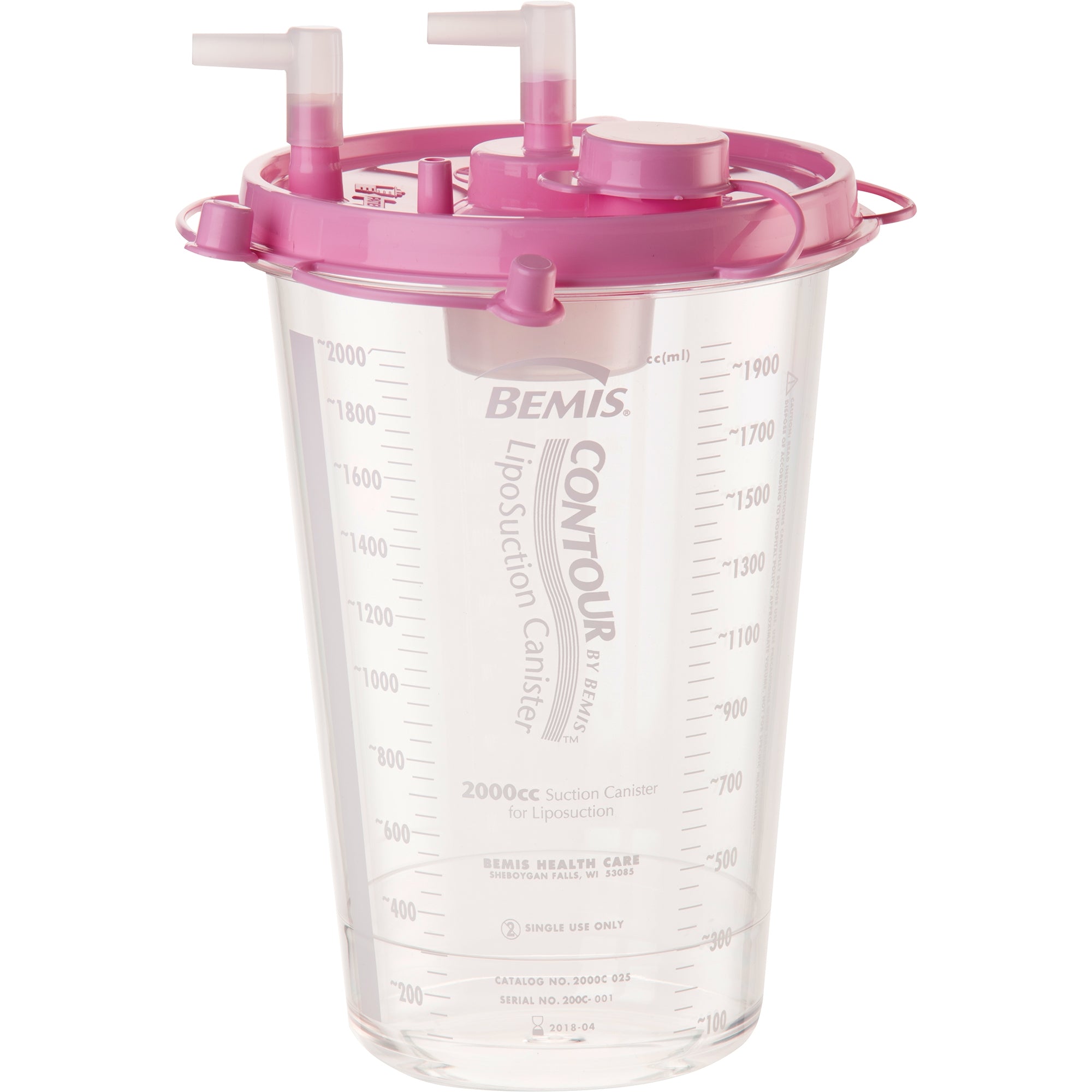 Bemis Healthcare Outer Suction Canister Contour™ 2000 mL Pour Lid #200 ...