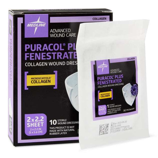 Puracol Plus Collagen Wound Dressing, 2" x 2.25" Fenestrated | Gilgal ...