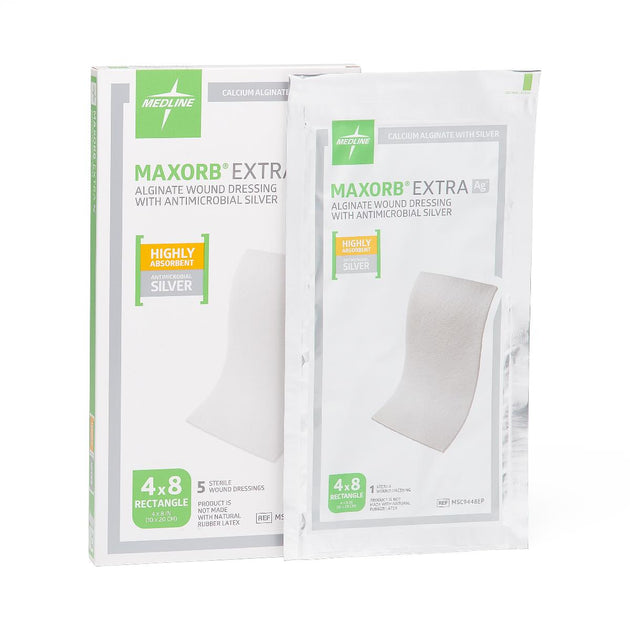 Maxorb Extra Ag+ CMC/Alginate Dressings, 4" x 8" inch | Gilgal Medical ...