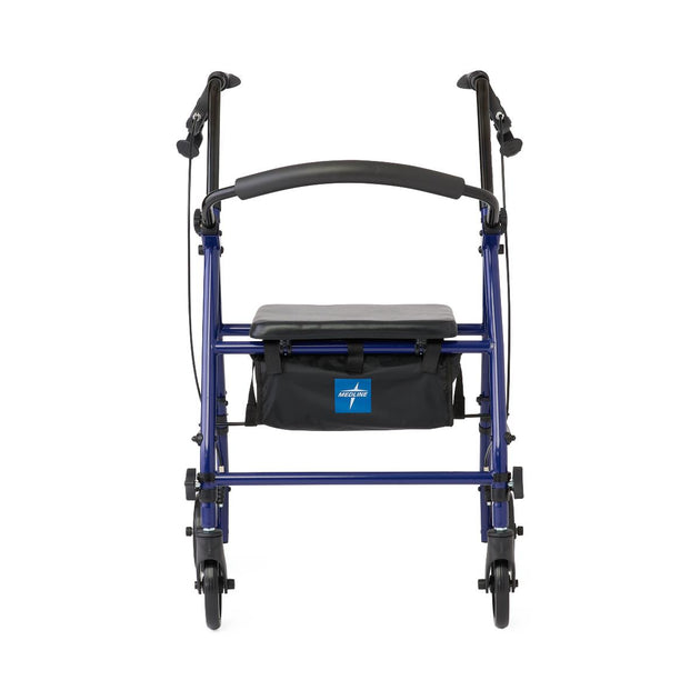 Medline Basic Steel Rollator with 6" Wheels, Blue, Knockdown, 1 EA #RL ...