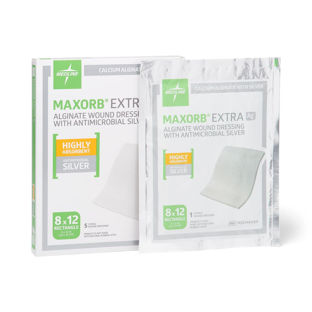 Maxorb Extra Ag+ CMC/Alginate Dressings, 8" x 12" inch | Gilgal Medical ...