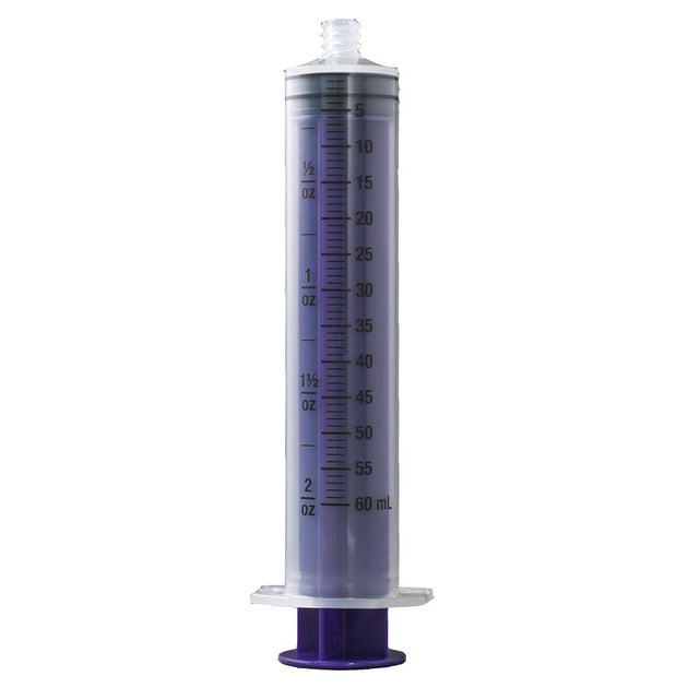 Vesco Flat-Top Feed and Flush Enteral Syringe with ENFit Tip, 60 mL ...