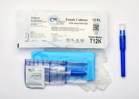 Intermittent Catheter Kit Cure Twist® Female / Straight Tip 12 Fr. Wit ...