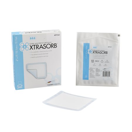Super Absorbent Dressing Xtrasorb™ Classic 4 X 5 Inch Polyethylene / N ...