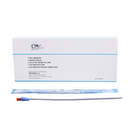 Urethral Catheter Cure Ultra® Coude Tip Lubricated PVC 16 Fr. 16 Inch ...