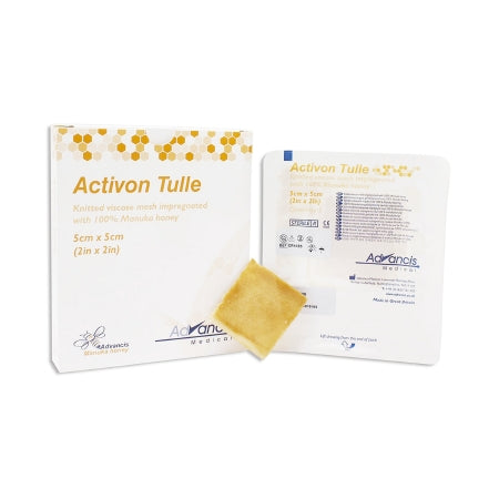 Honey Impregnated Wound Dressing Activon® Tulle 2 X 2 Inch Viscose Mes ...