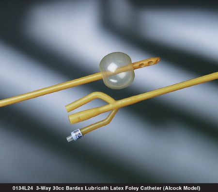 Foley Catheter Bardex® Lubricath® 3-Way Standard Tip 30 cc Balloon 20 ...