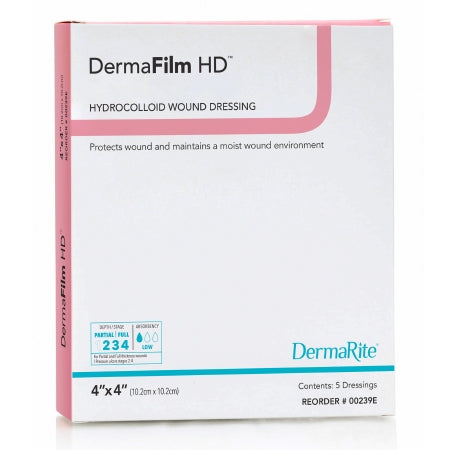 Hydrocolloid Dressing DermaFilm® HD 6 X 6 Inch Square Sterile | Gilgal ...