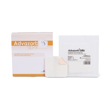 Silicone Foam Dressing Advazorb Silfix® 4 X 4 Inch Square Non-Adhesive ...