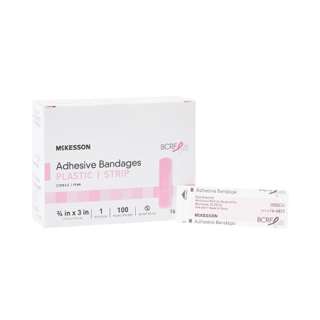 Adhesive Strip Plastic Rectangle Pink Sterile | Gilgal Medical Supplies Inc