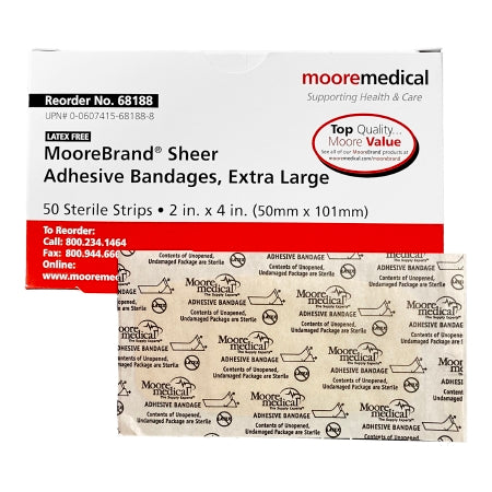 Adhesive Strip 2 X 4 Inch Plastic Rectangle Sheer Sterile | Gilgal ...