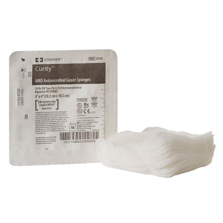 Antimicrobial Gauze Sponge Curity™ AMD™ Gauze 12-Ply 4 X 4 Inch Square ...