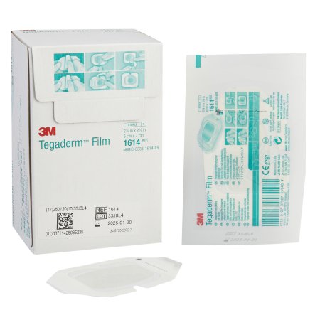Transparent Film Dressing with Border 3M™ Tegaderm™ Rectangle 2-3/8 X ...